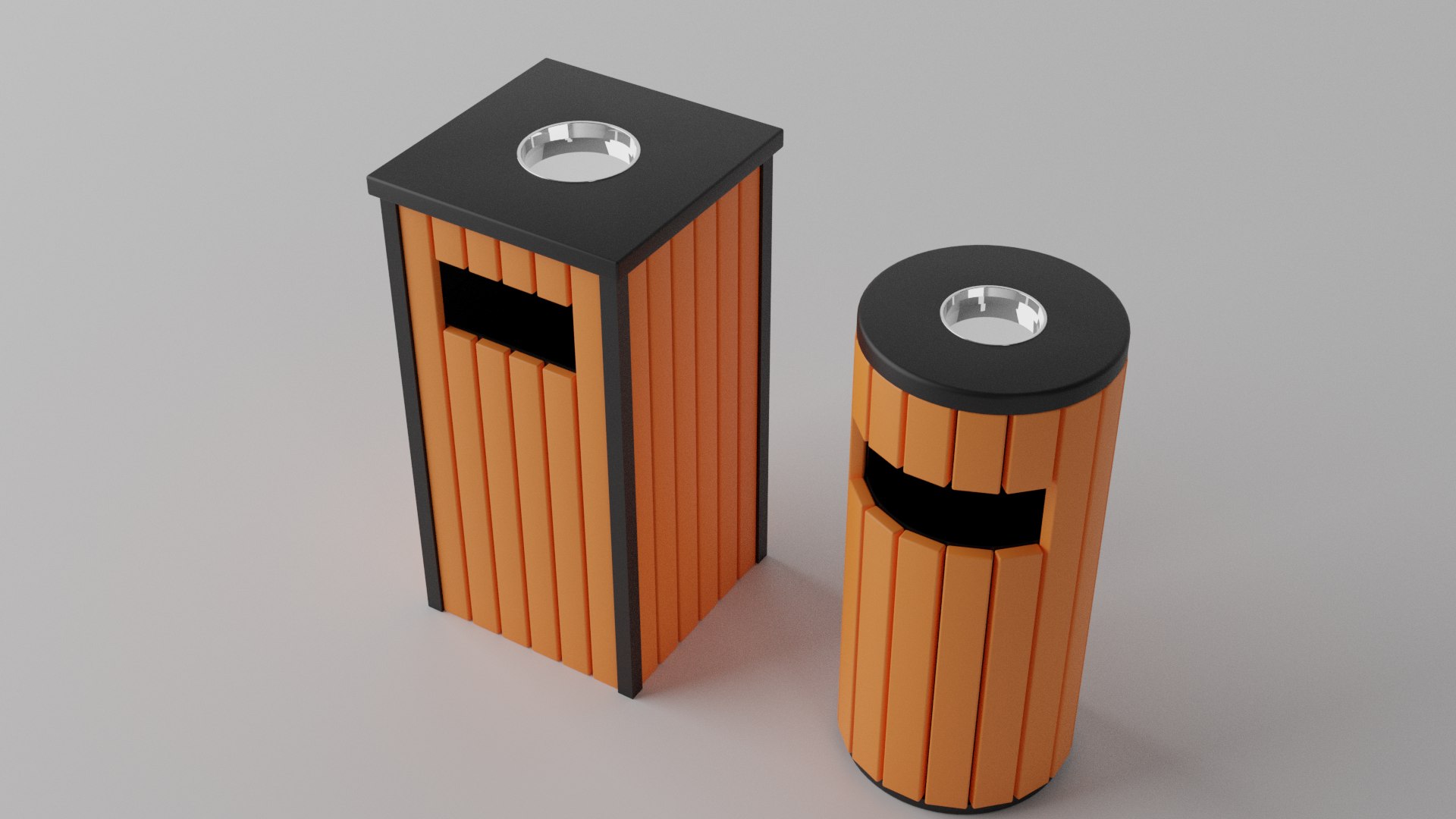 3D Wooden Trash Can Collection - TurboSquid 2063056