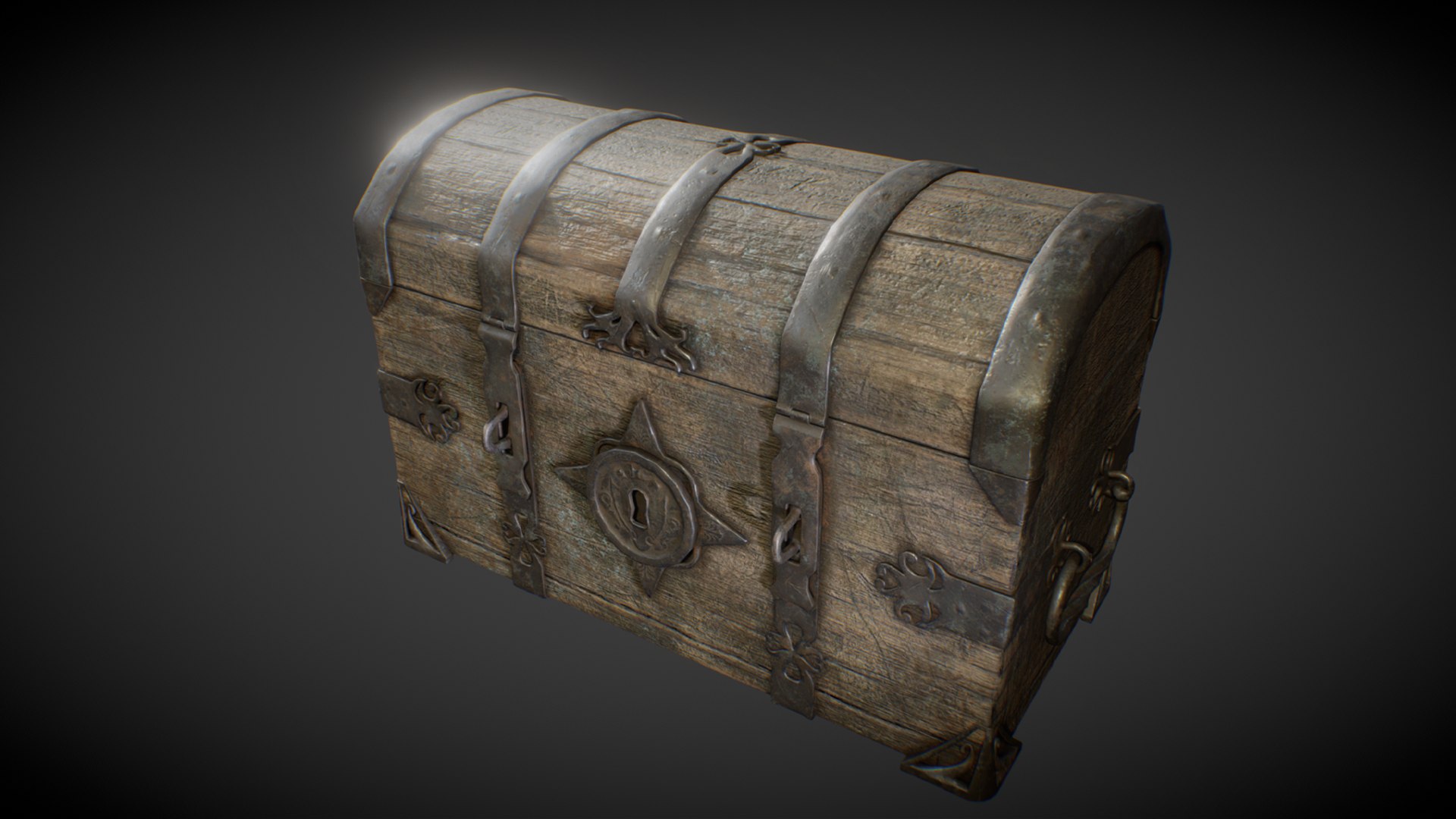 Realistic Wooden Treasure Chest 3D Model - TurboSquid 1985992