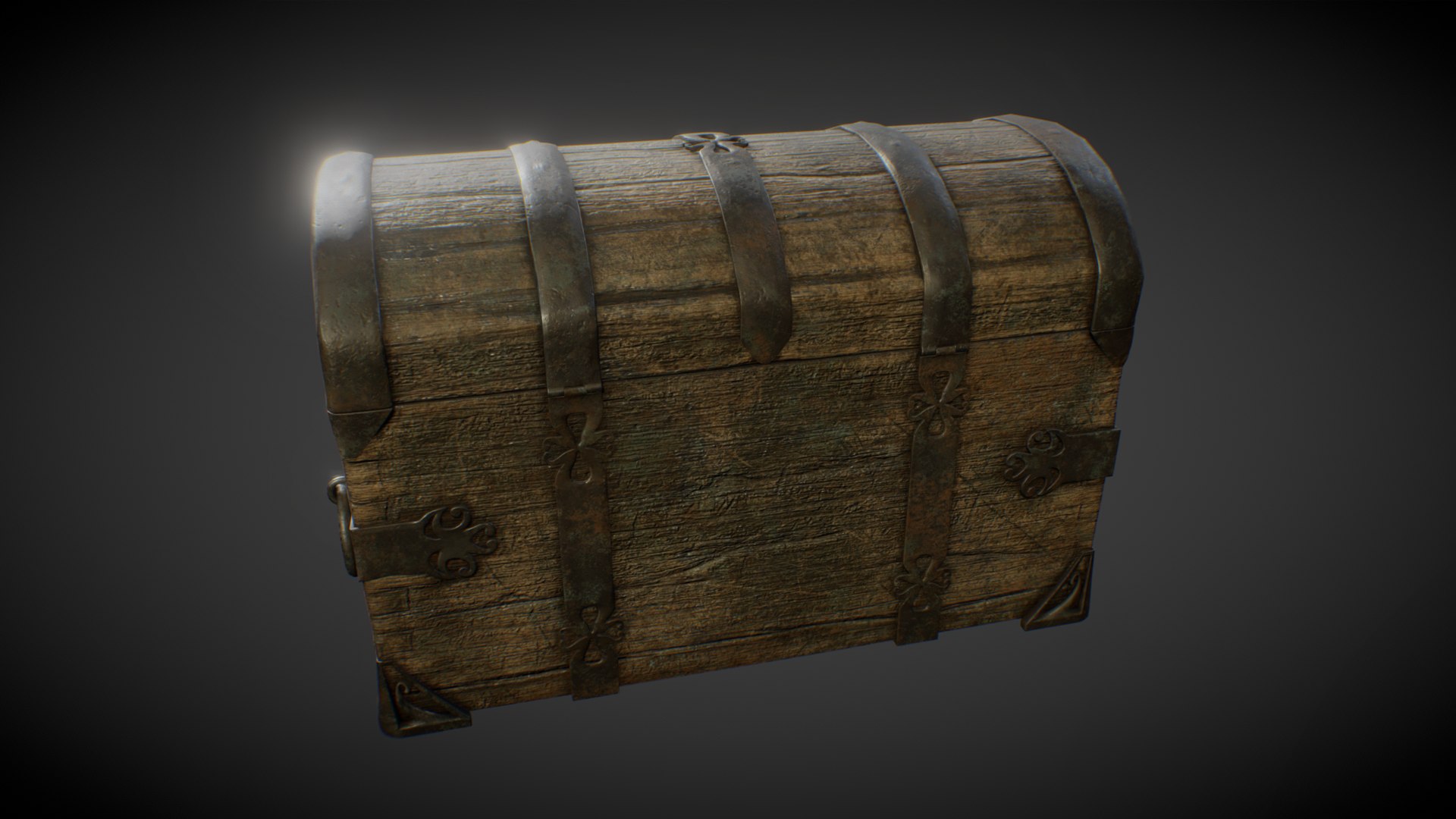 Realistic Wooden Treasure Chest 3D Model - TurboSquid 1985992