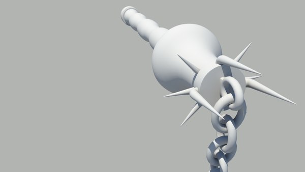 3d medieval flail model