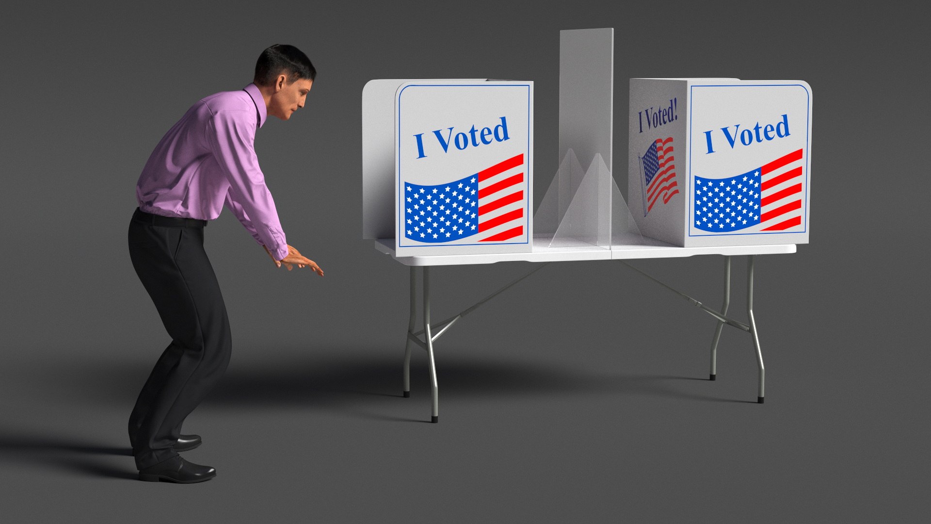 Man With Voting Table Fur Rigged 3D Model - TurboSquid 2307425
