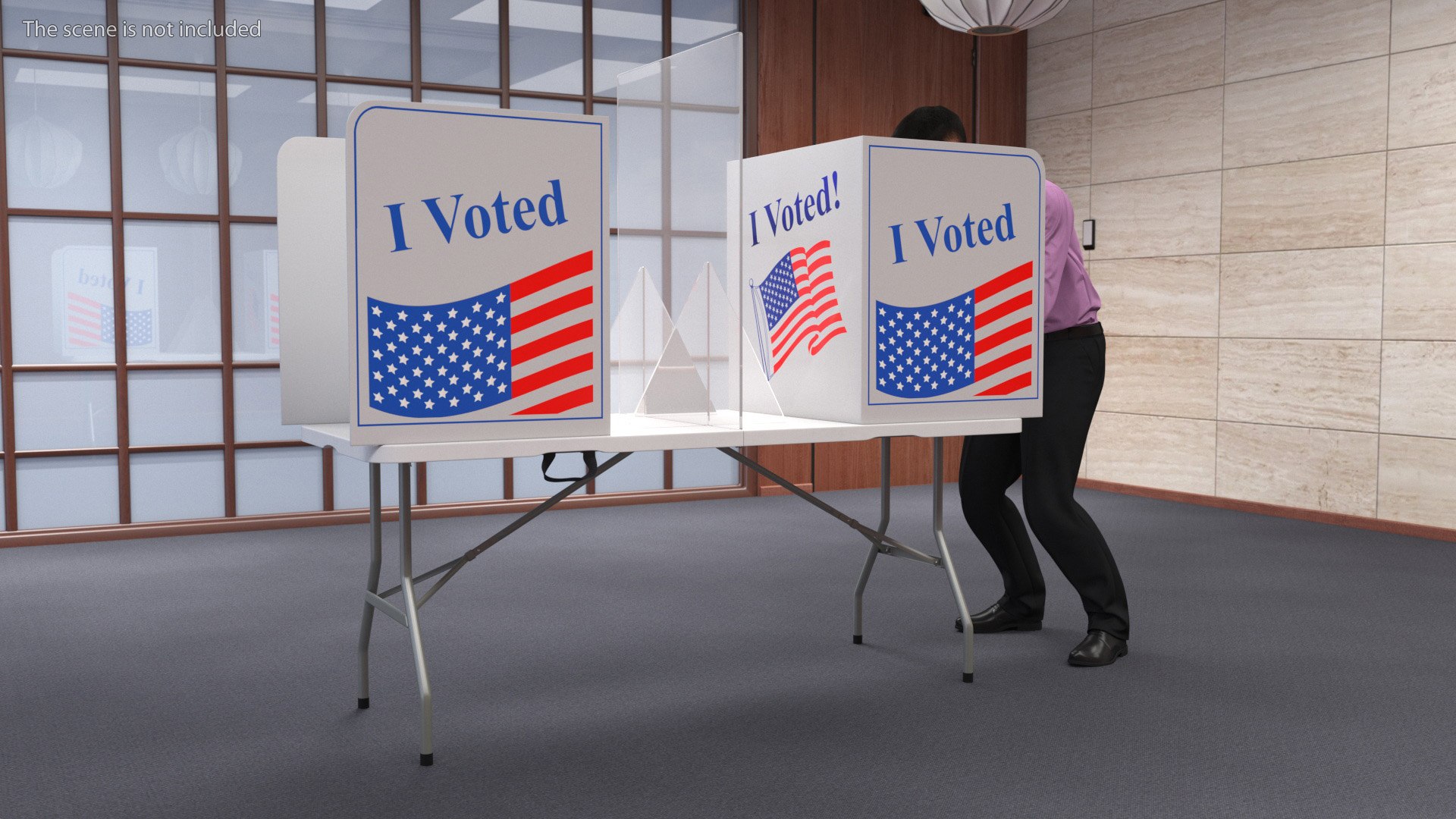 Man With Voting Table Fur Rigged 3D Model - TurboSquid 2307425