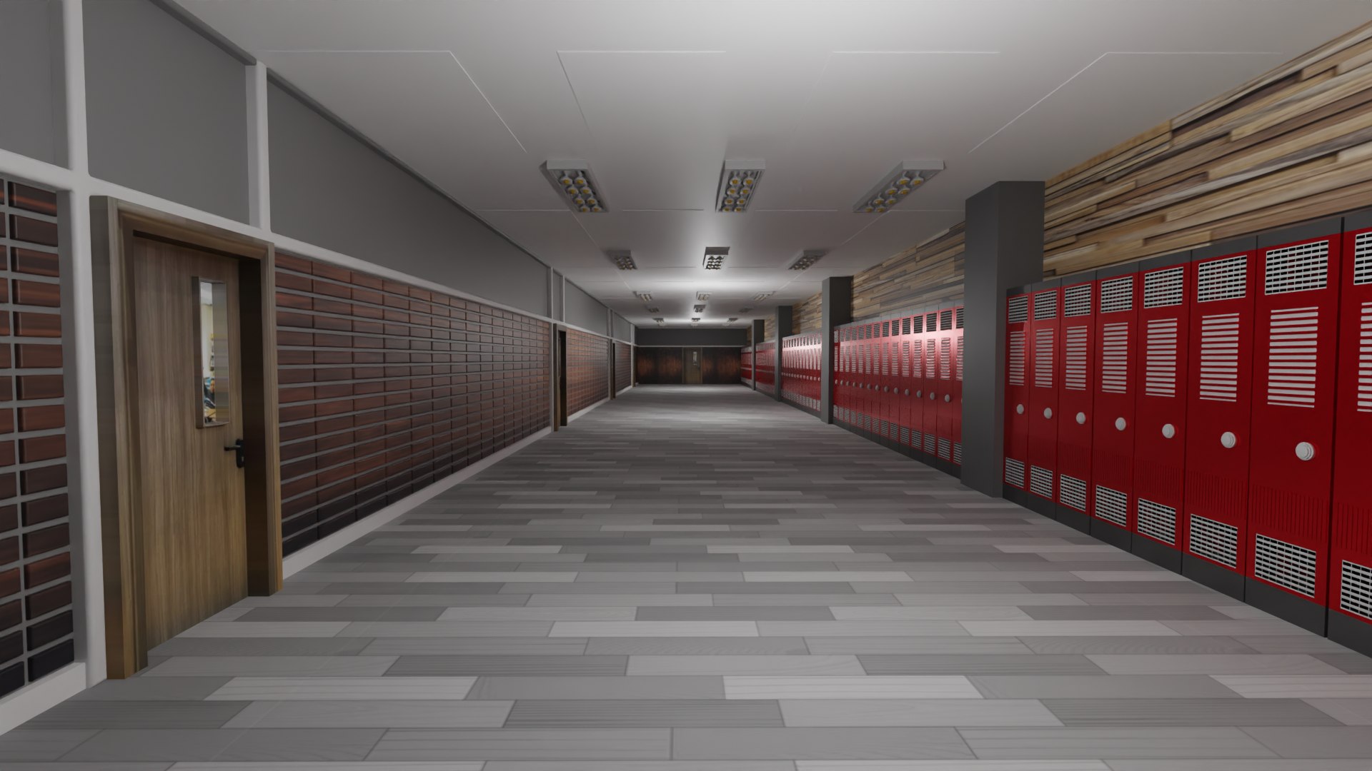 3D School Hallway model - TurboSquid 2178773