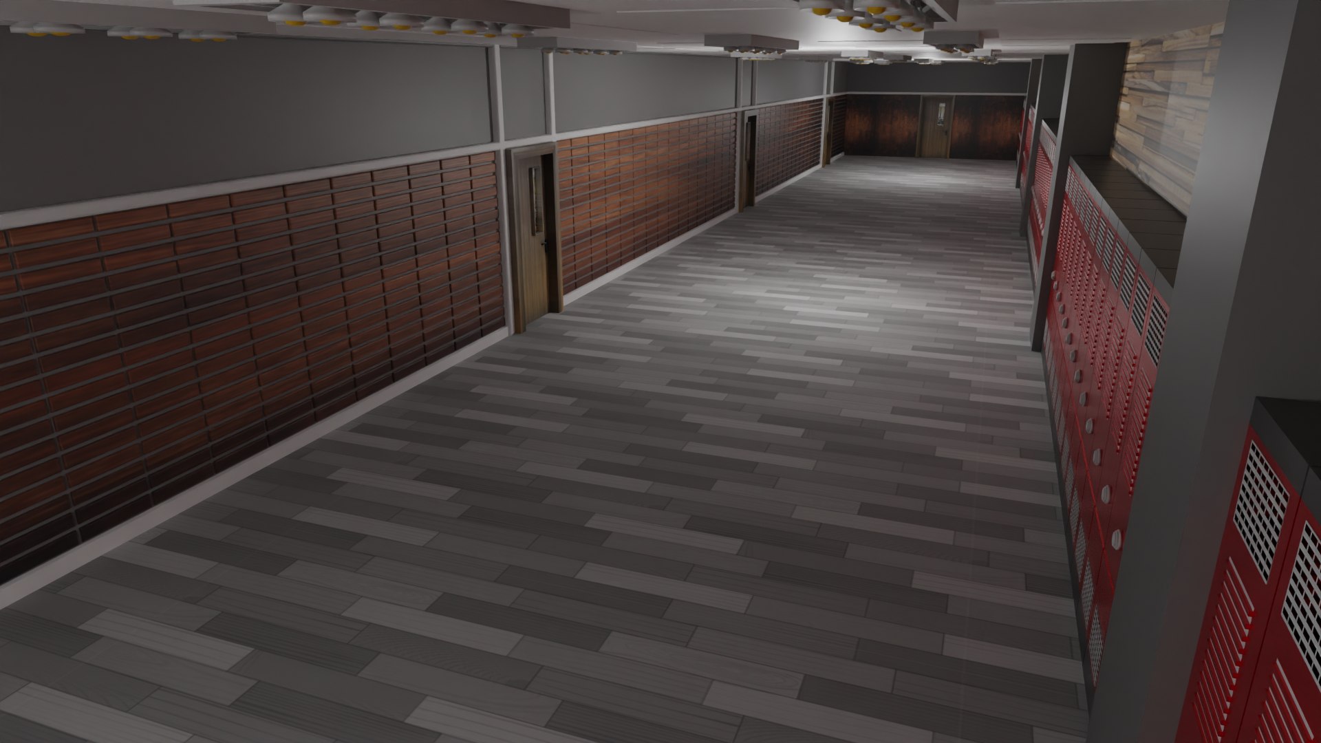 3D School Hallway model - TurboSquid 2178773
