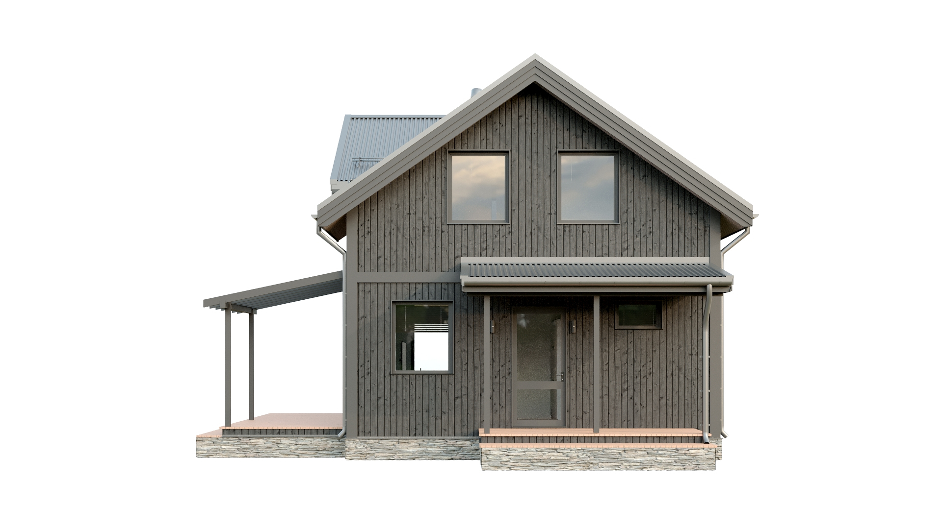 3D Modern Cottage House 2 Model - TurboSquid 1884313