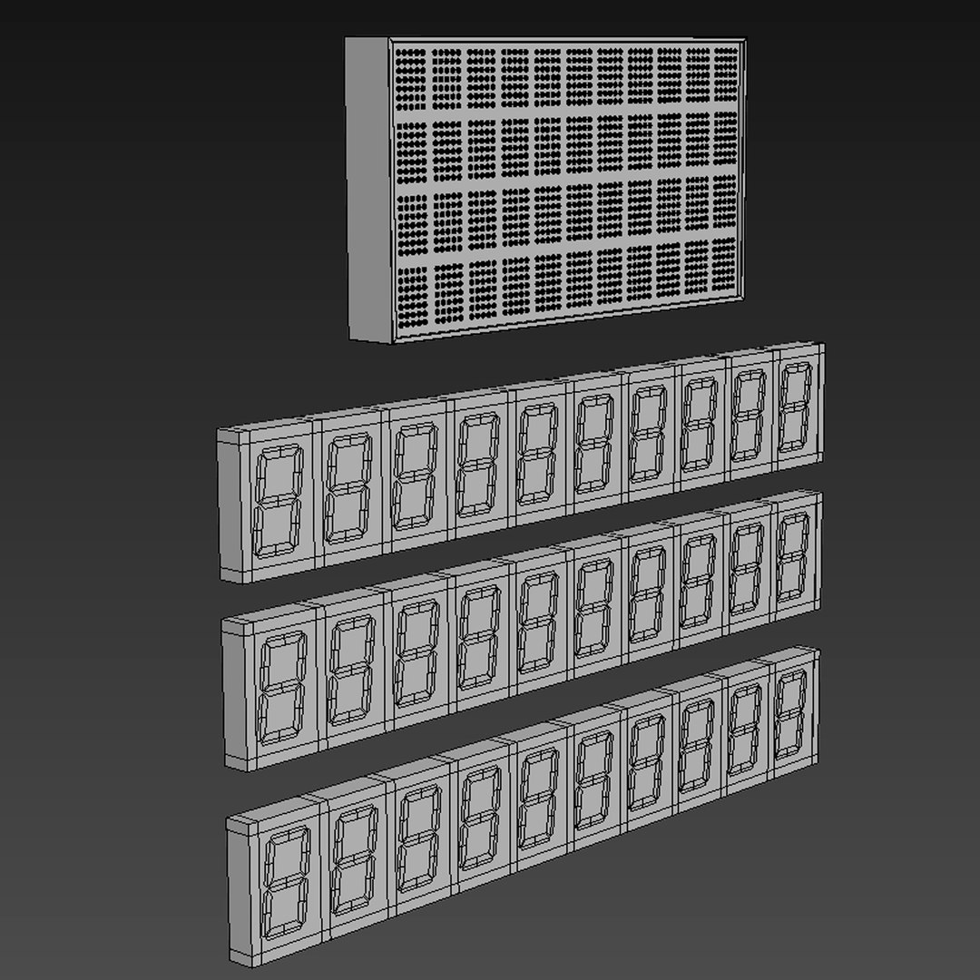 Led Display Modules Set 3D Model - TurboSquid 1383759