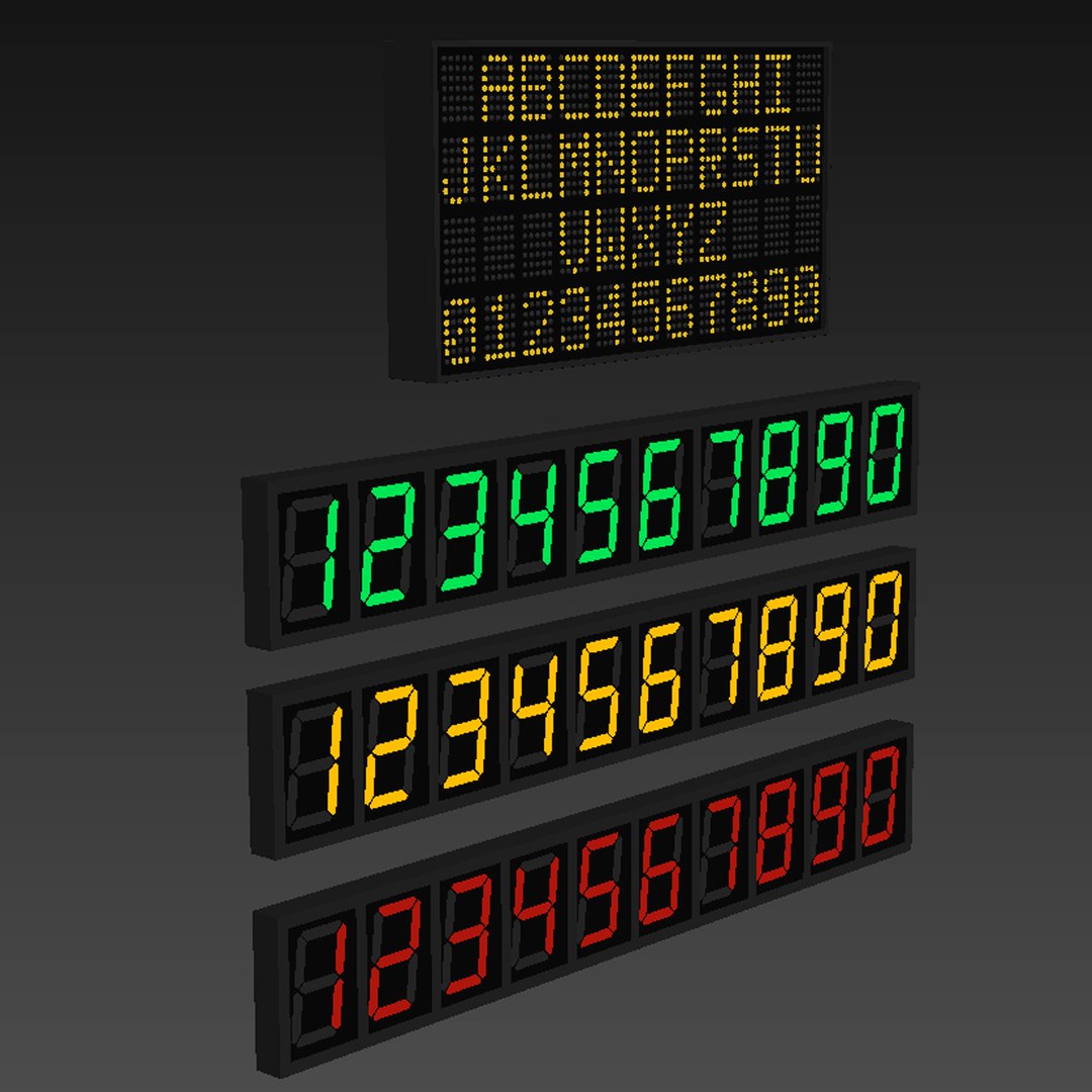 Led Display Modules Set 3D Model - TurboSquid 1383759