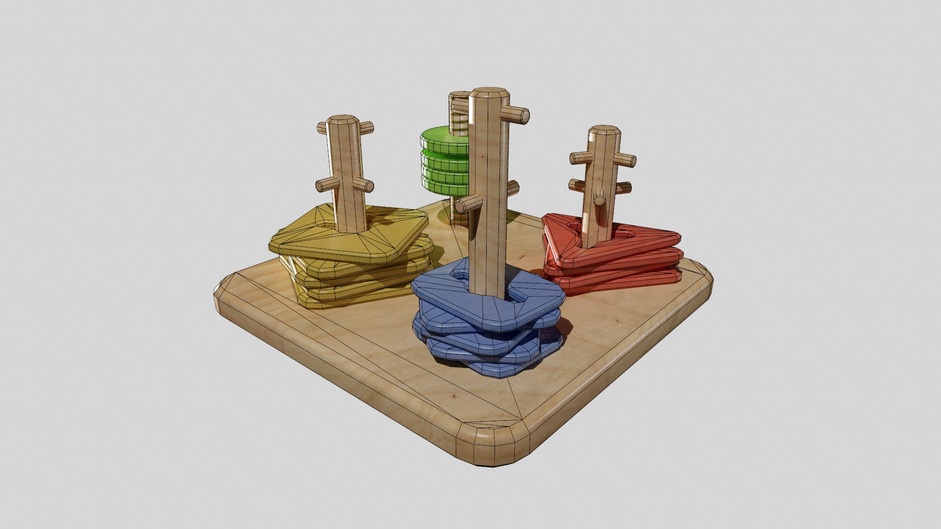 Kids Toys Square 3D Model - TurboSquid 1597089