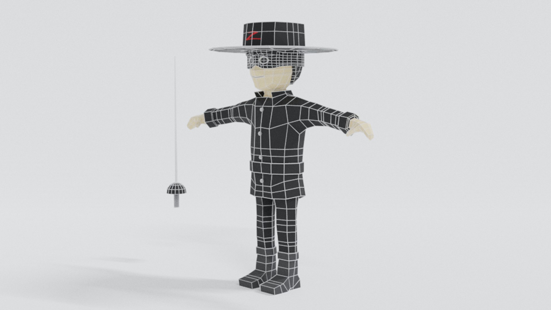 3D Zorro Character Hat - TurboSquid 1578087