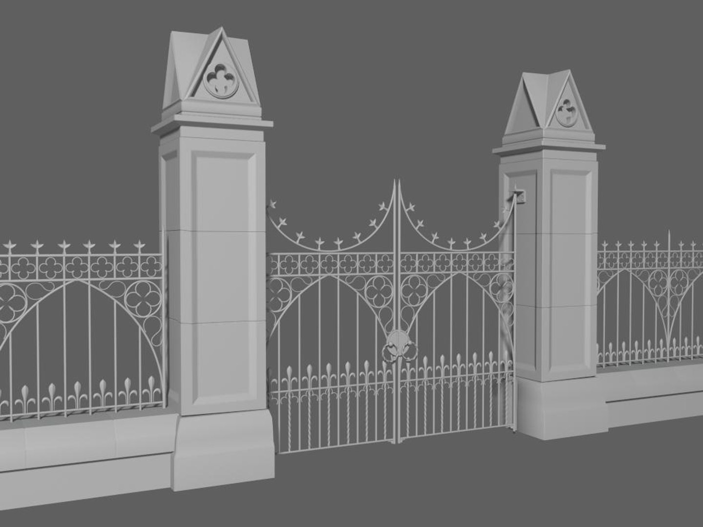 Gothic Gate 3d Model