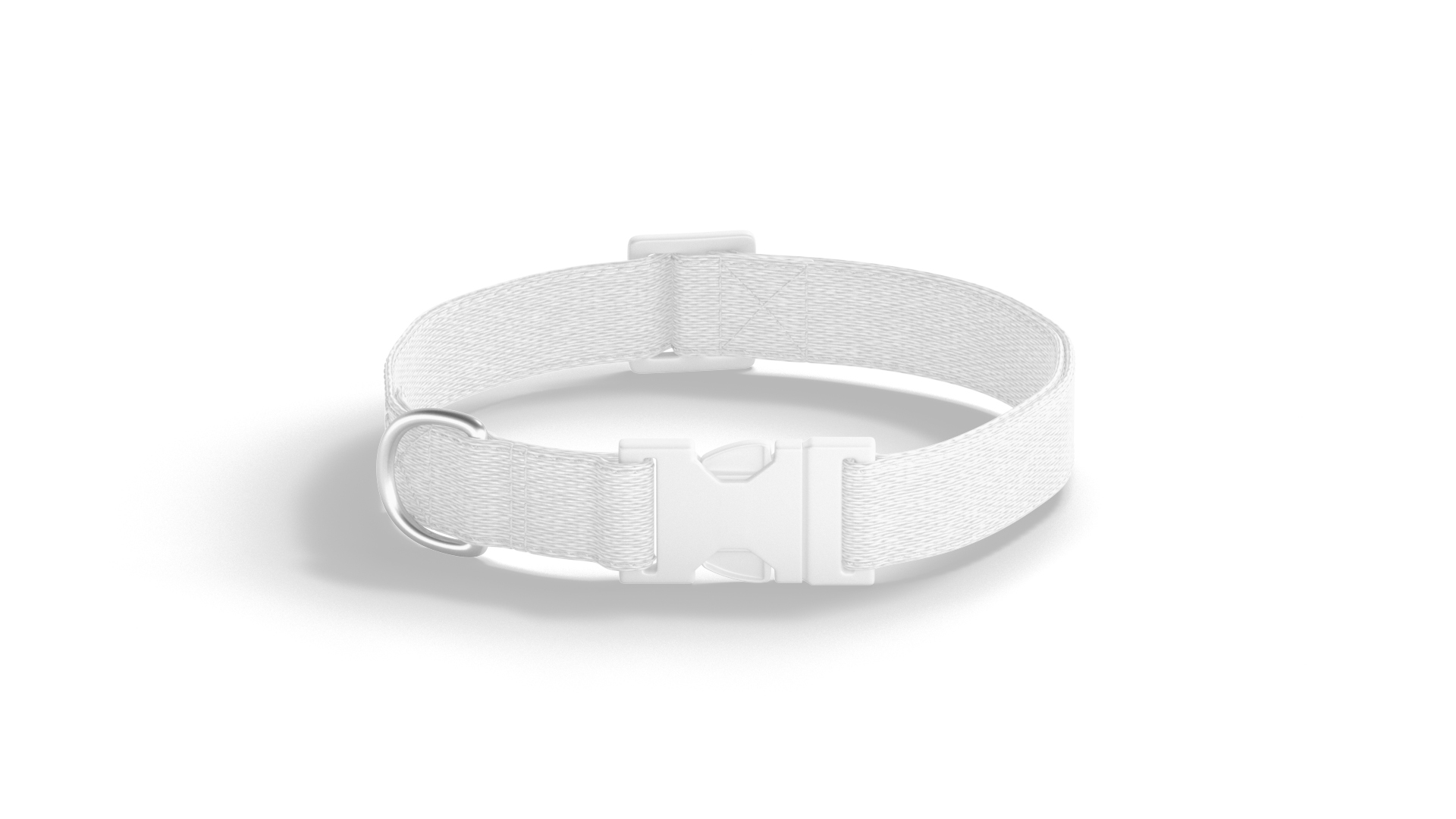 White Dog Collar - Nylon Pet Leash Model - TurboSquid 2186986