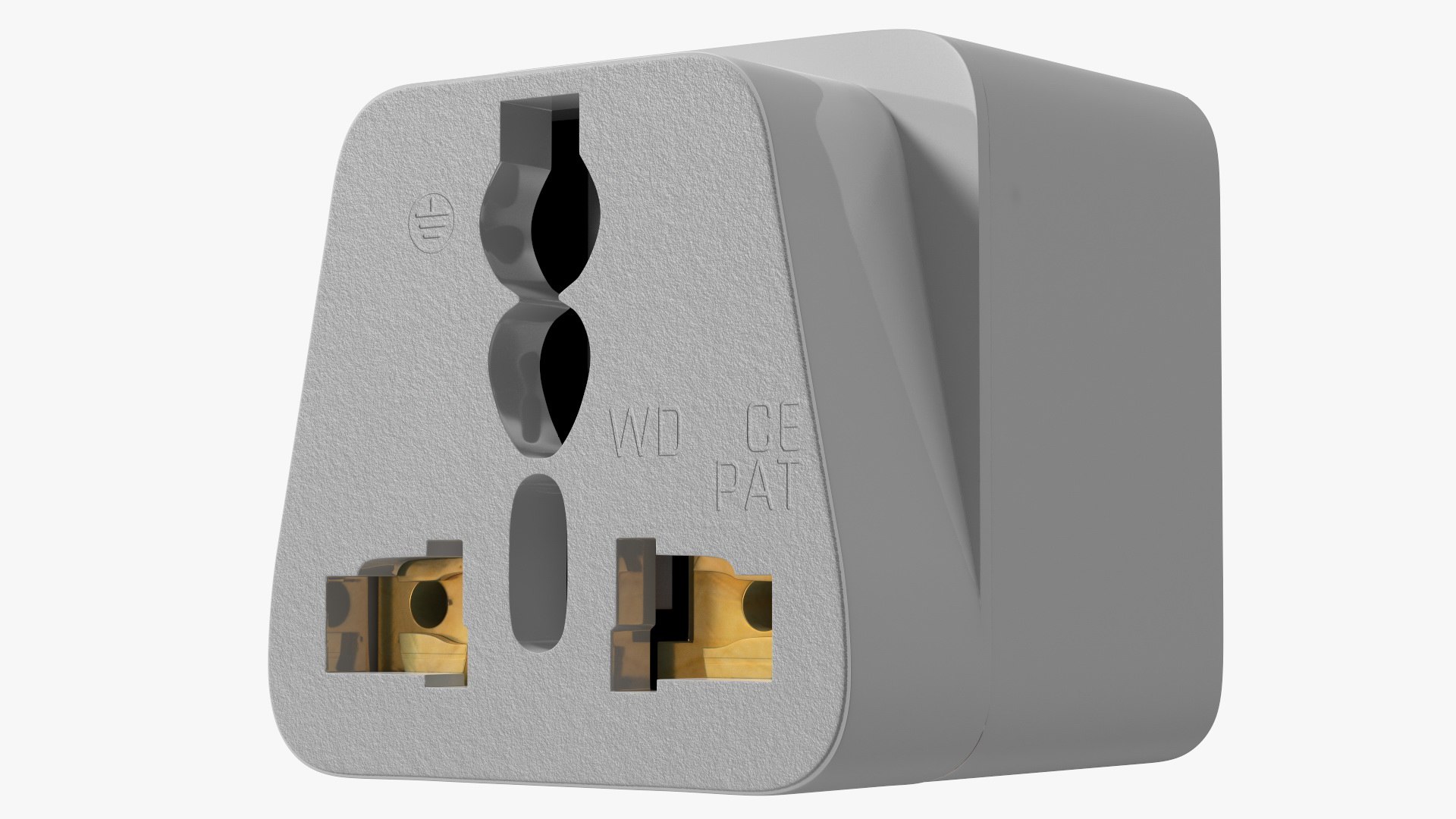 3D Model Type D Electrical Plug Adapter White - TurboSquid 1839406