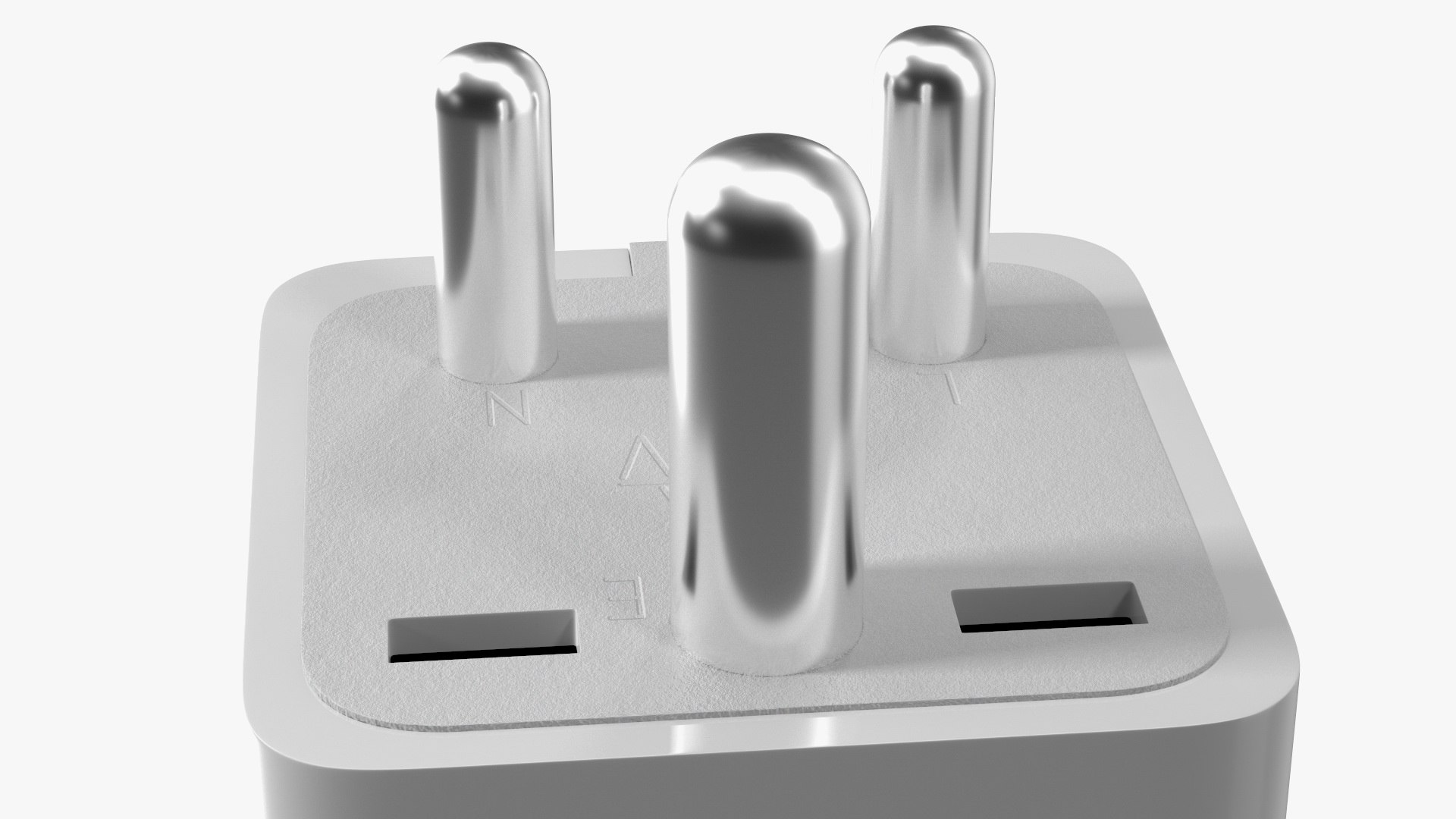 3D Model Type D Electrical Plug Adapter White - TurboSquid 1839406