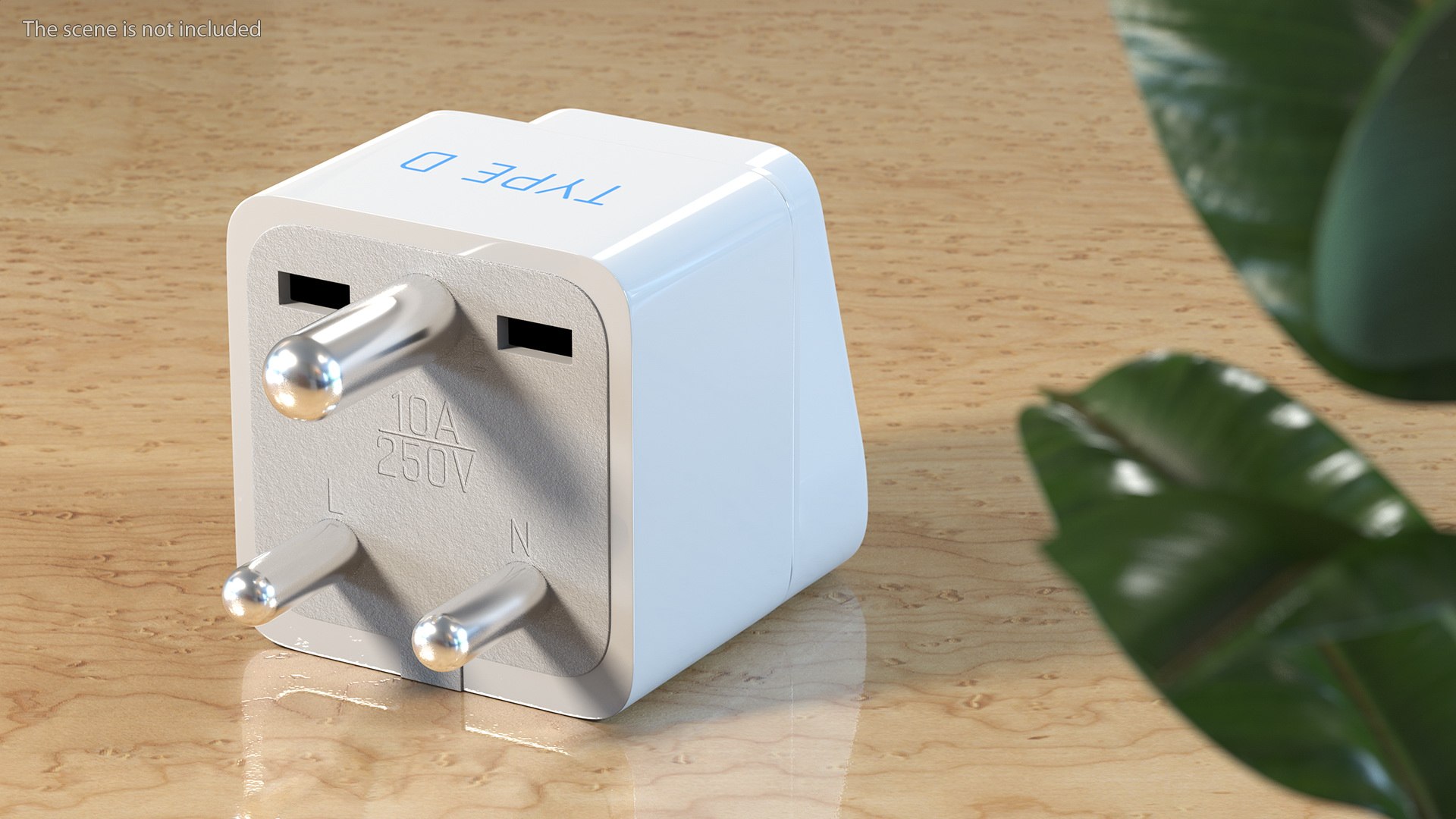 3D Model Type D Electrical Plug Adapter White - TurboSquid 1839406
