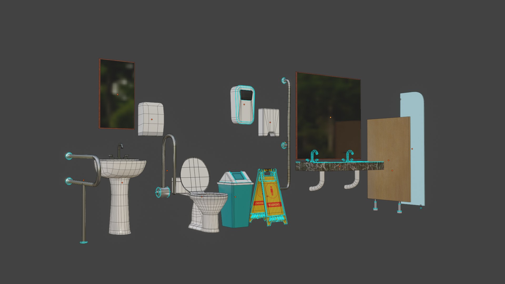 3D Toilet Room - TurboSquid 2146474