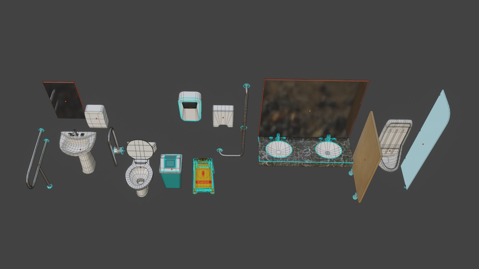 3D Toilet Room - TurboSquid 2146474