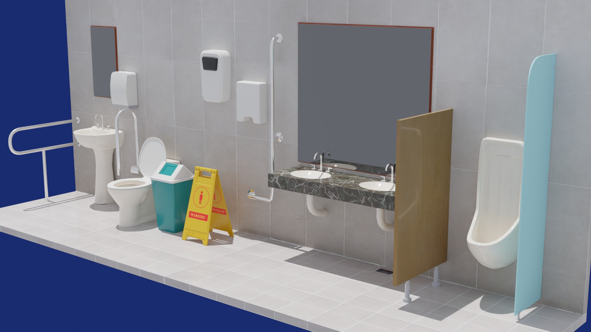 3D Toilet Room - TurboSquid 2146474