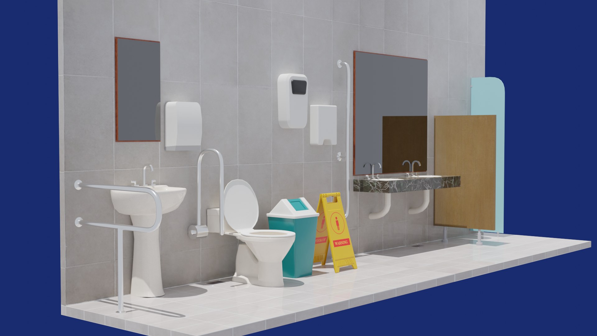 3D Toilet Room - TurboSquid 2146474
