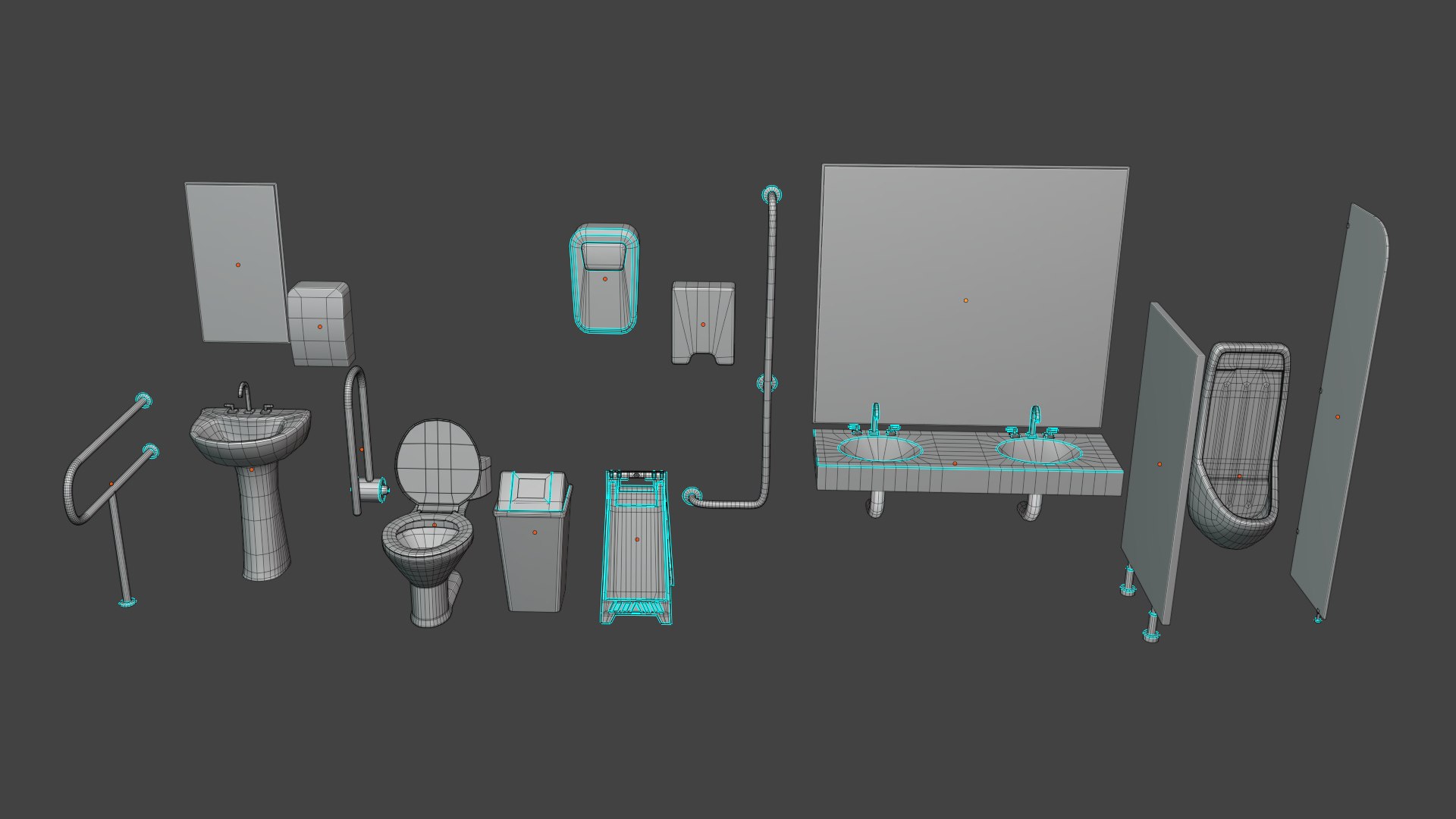 3D Toilet Room - TurboSquid 2146474