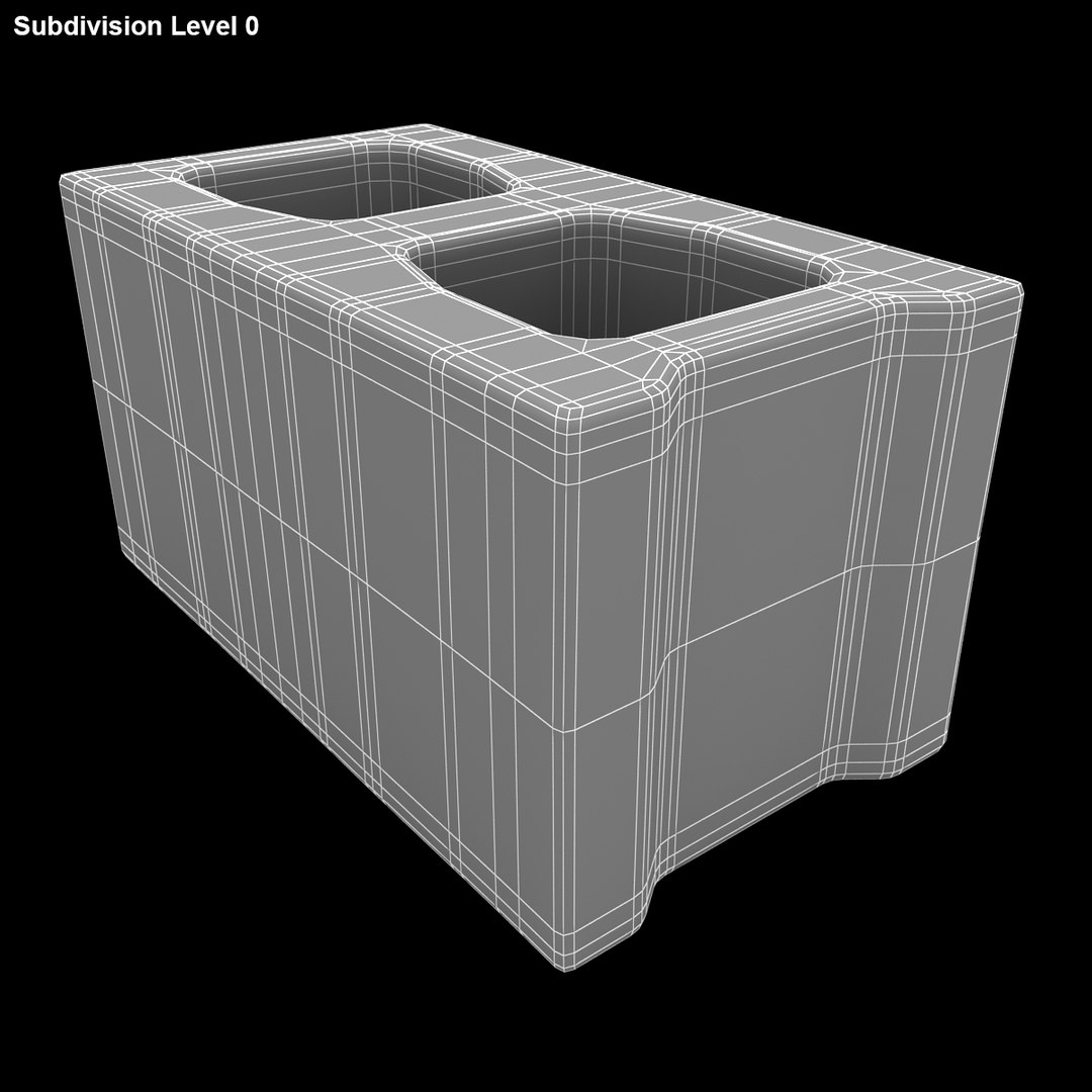 realistic cinder block x