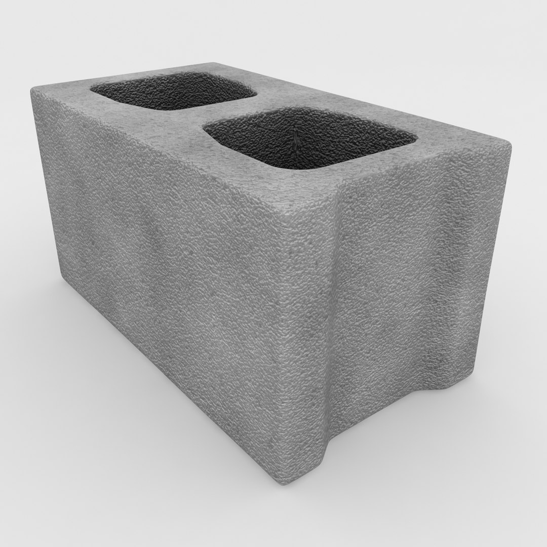 realistic cinder block x