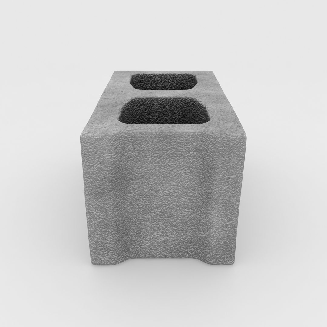 realistic cinder block x