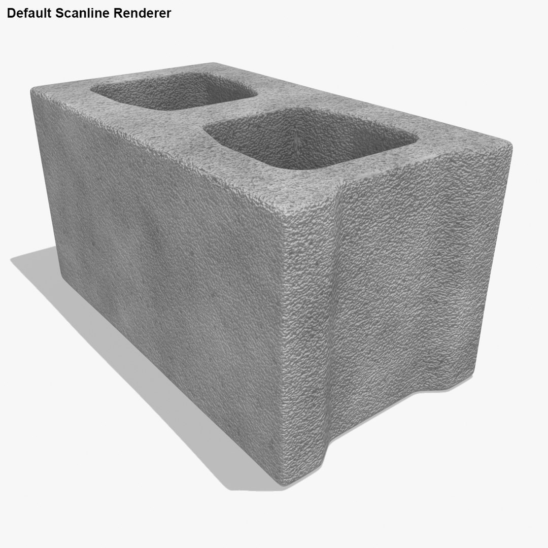 realistic cinder block x