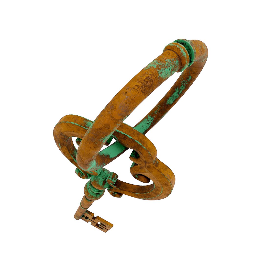 3D Rusted Skeleton Door Key Model - TurboSquid 1977834