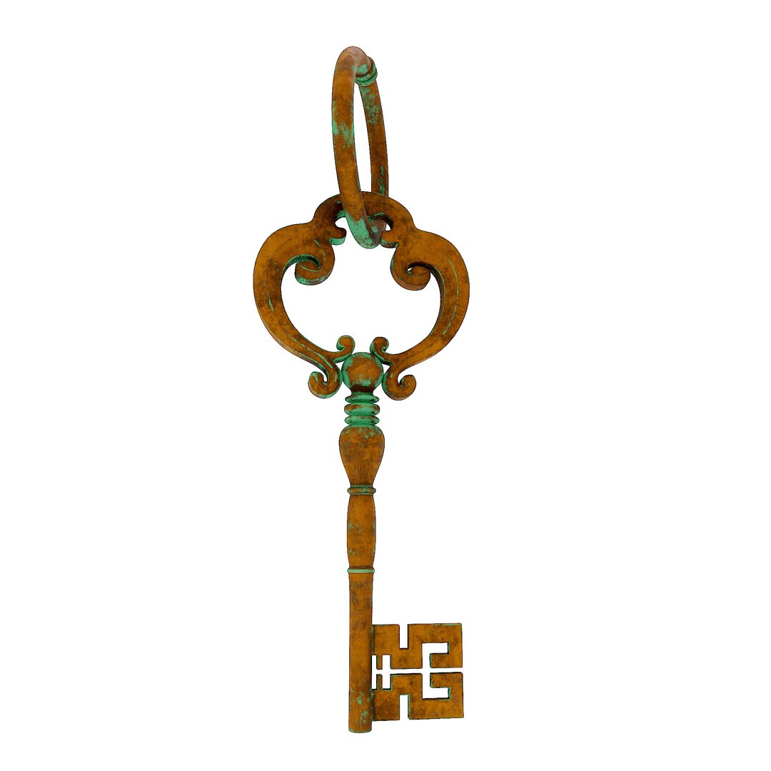 3D Rusted Skeleton Door Key Model - TurboSquid 1977834