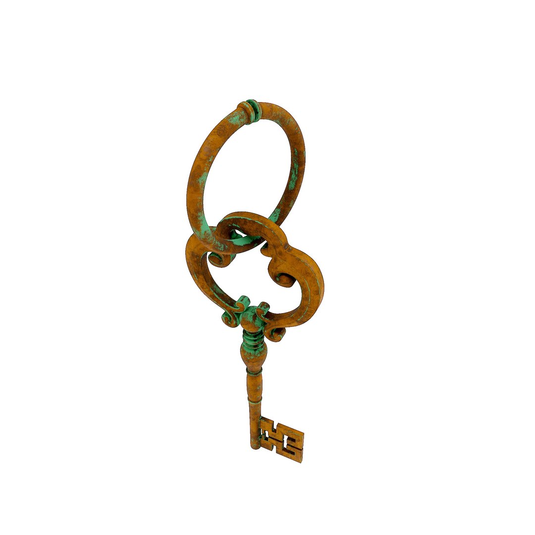 3D Rusted Skeleton Door Key Model - TurboSquid 1977834