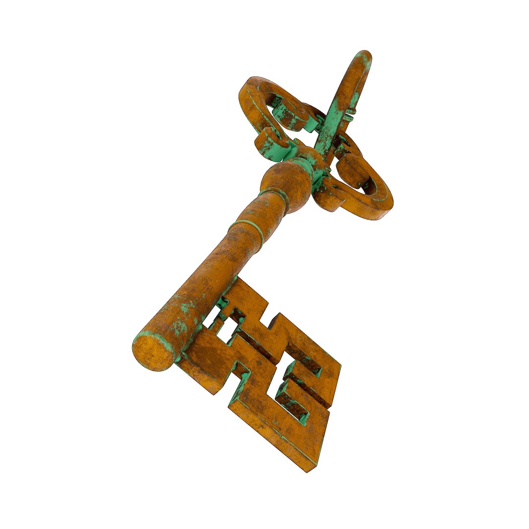 3D Rusted Skeleton Door Key Model - TurboSquid 1977834