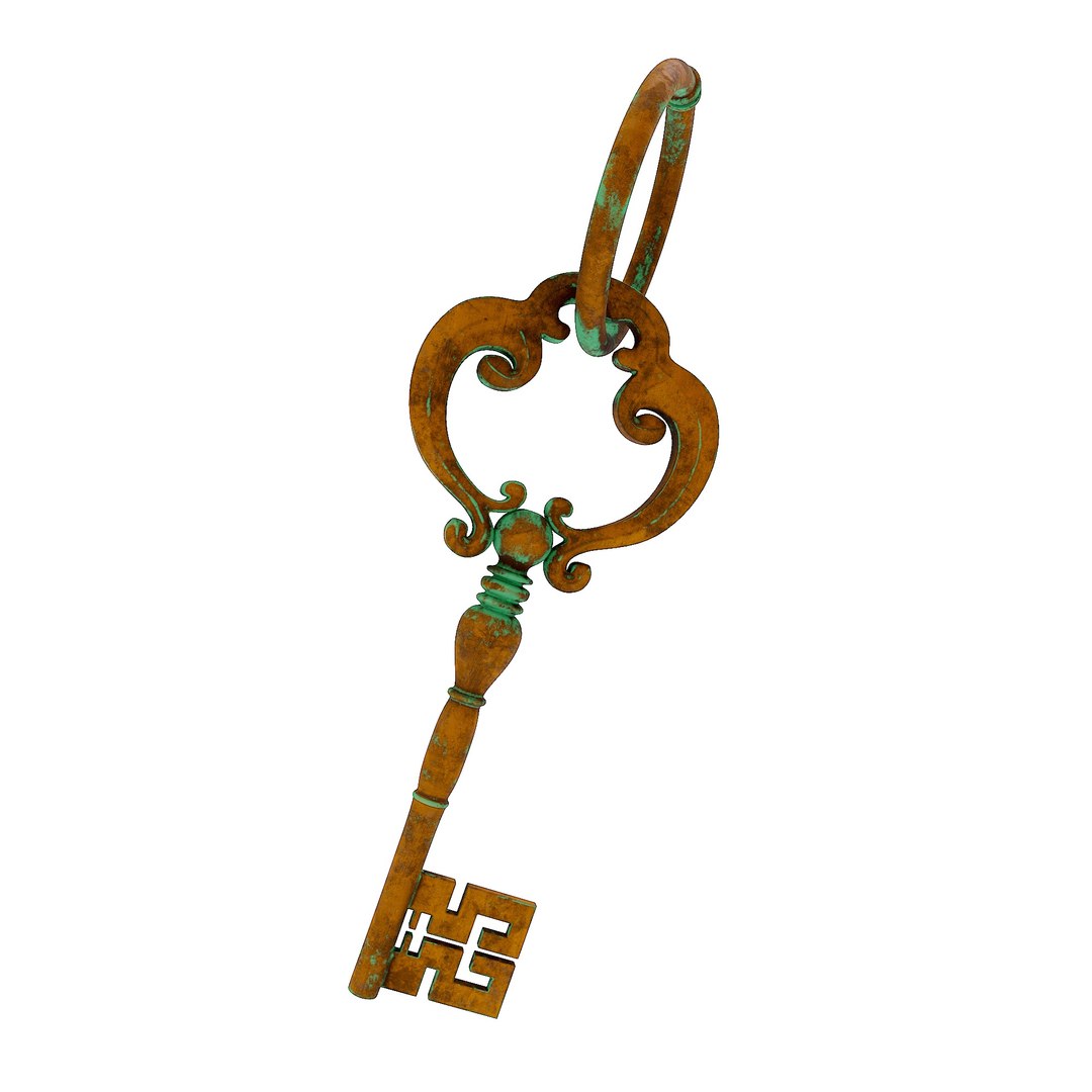 3D Rusted Skeleton Door Key Model - TurboSquid 1977834