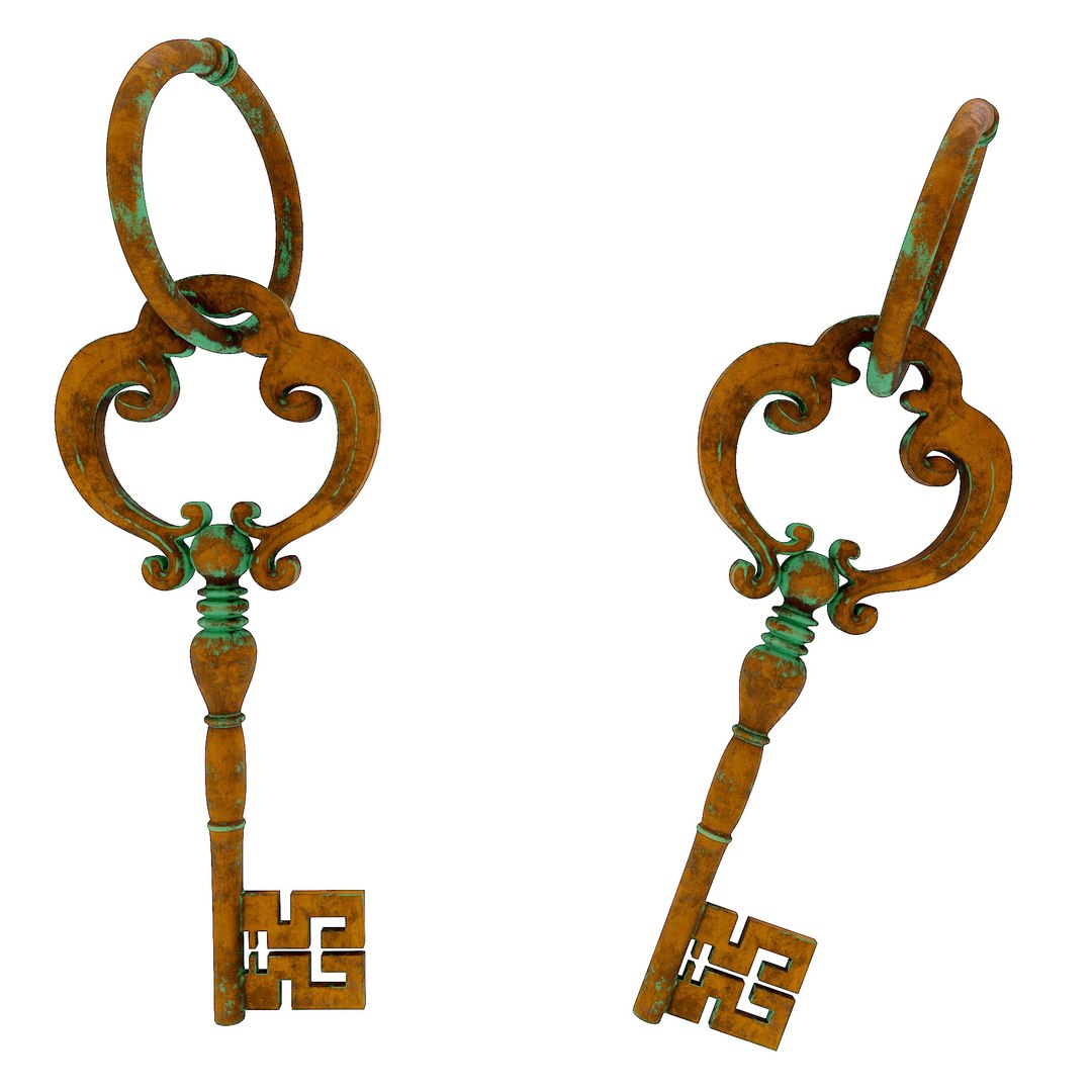 3D Rusted Skeleton Door Key Model - TurboSquid 1977834