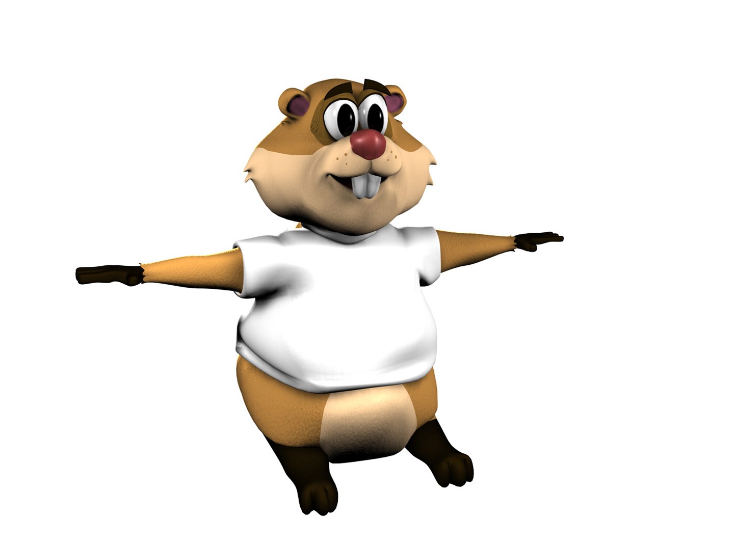 3d Groundhog Cartoon