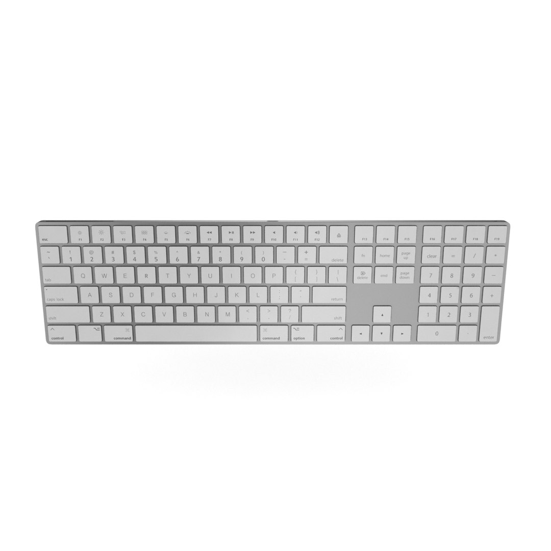 Apple magic keyboard numeric model - TurboSquid 1181149