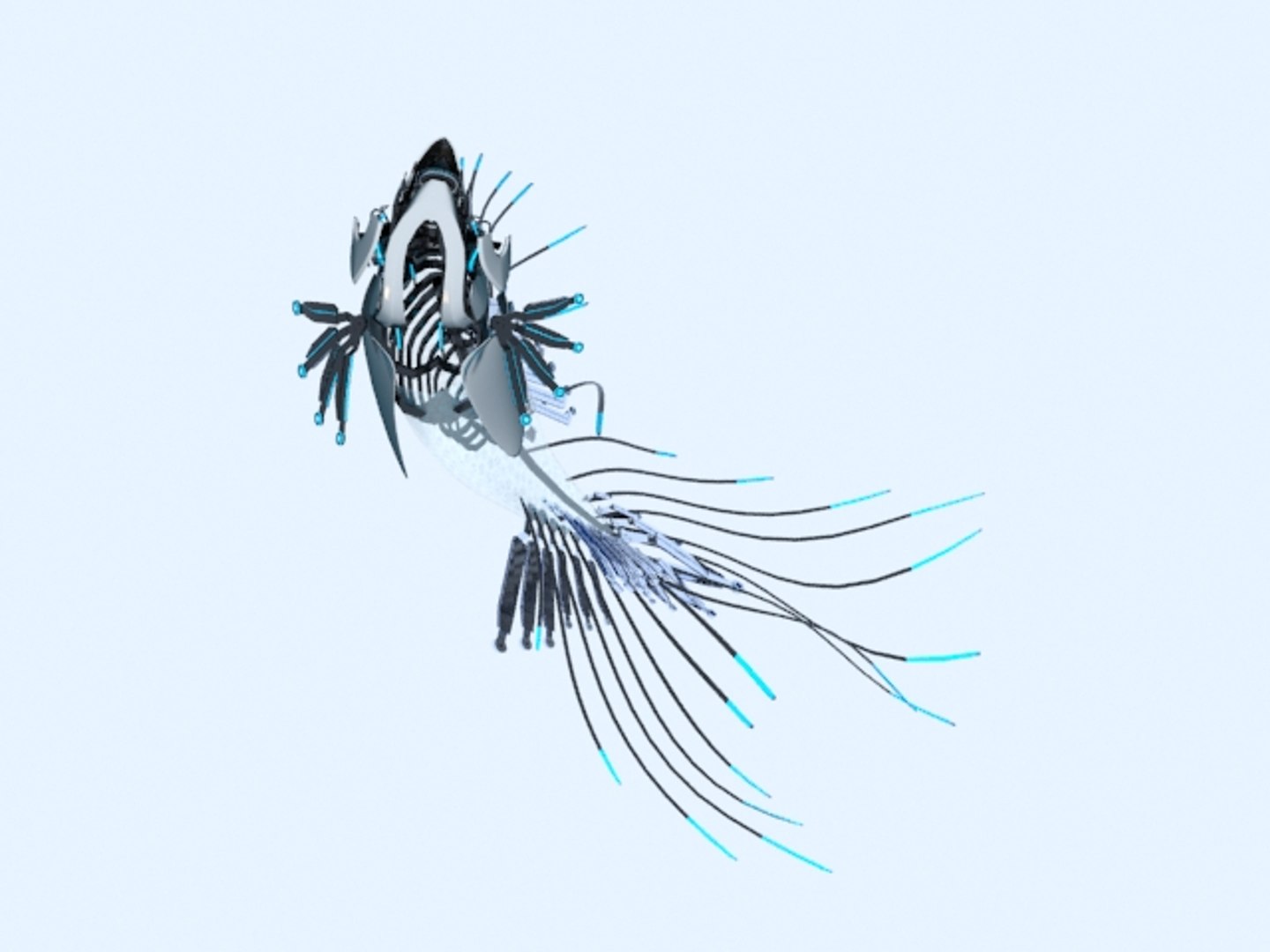 3d model fish cyber
