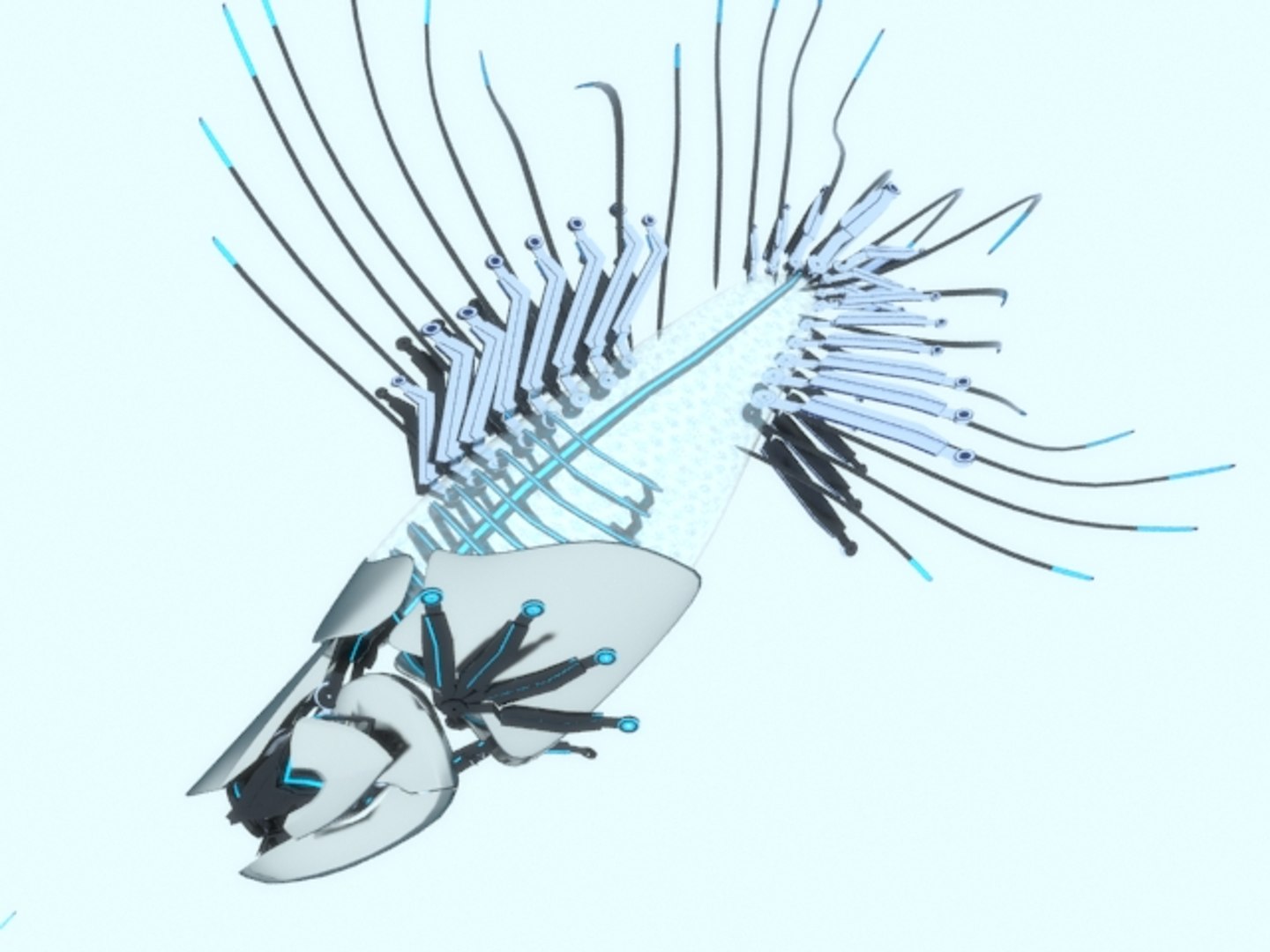 3d model fish cyber