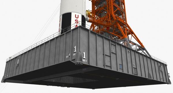 3D saturn apollo launch mobile launcher model - TurboSquid 1353899