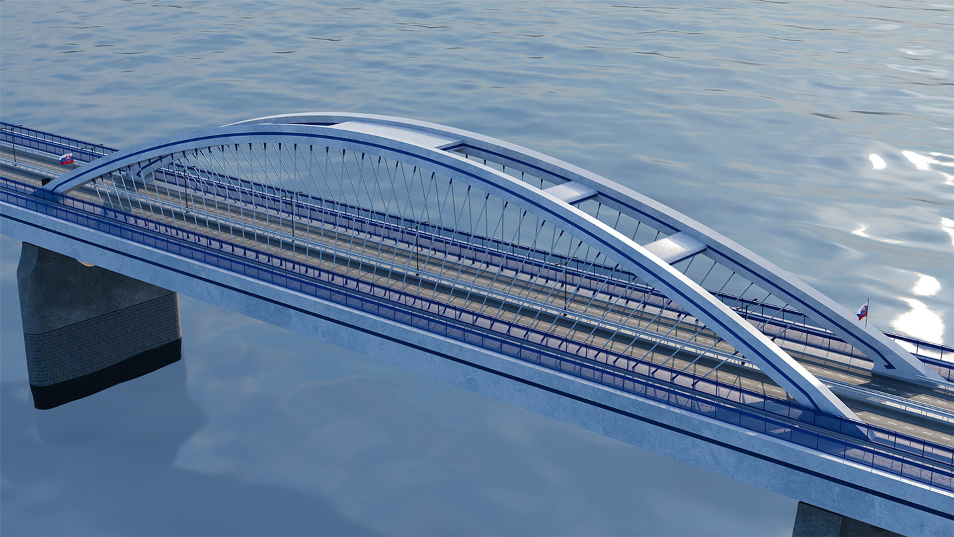 Most Apollo Bridge High Quality 3D Model Textured And UV Unwrapped 3D ...