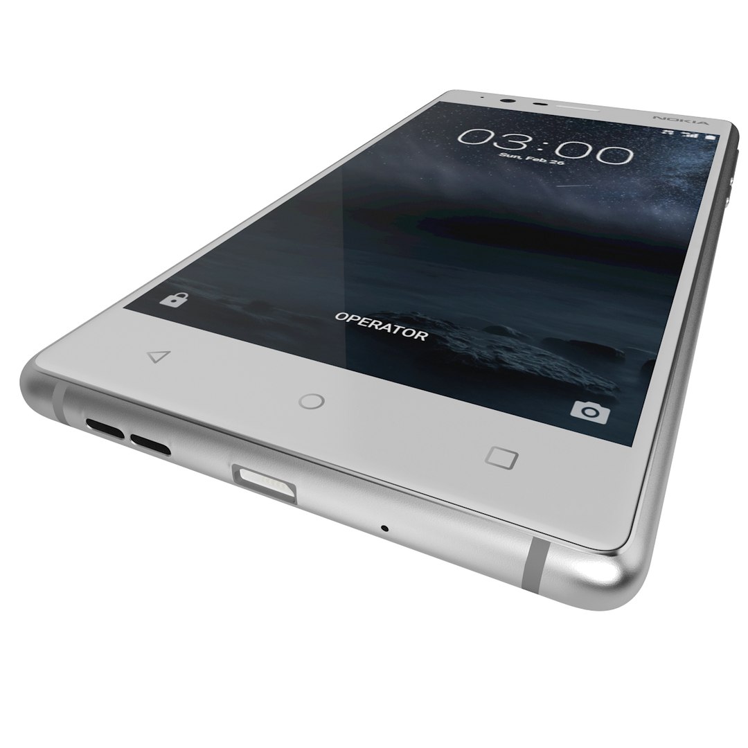 3ds Realistic Nokia 3 Silver
