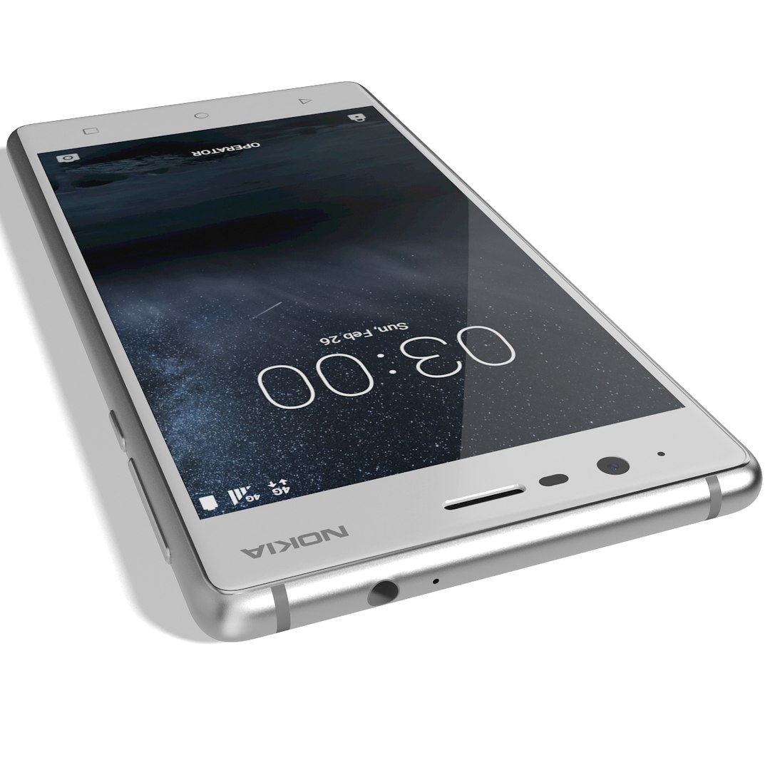 3ds Realistic Nokia 3 Silver