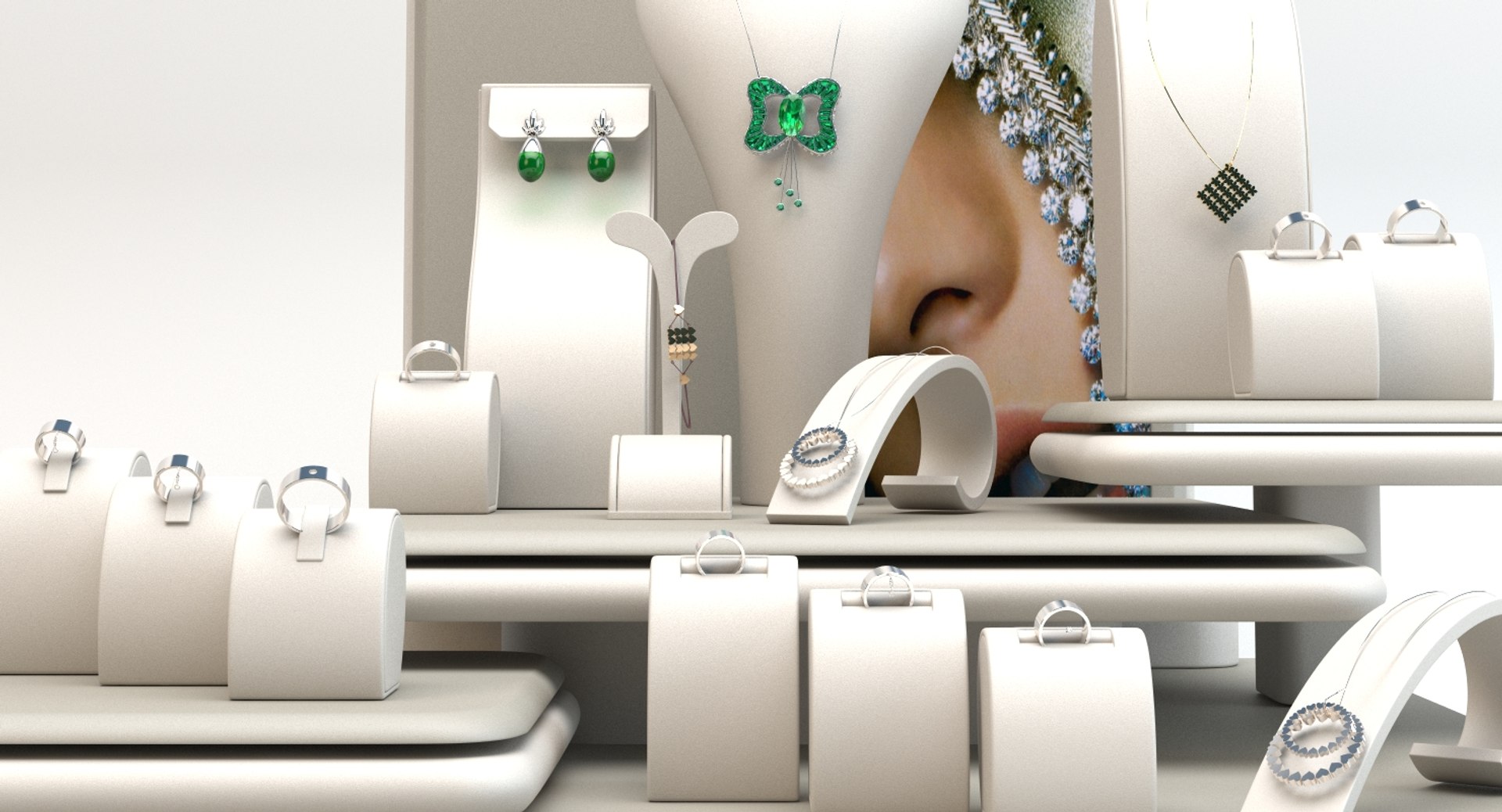 Jewel Display Diamond 3d Model