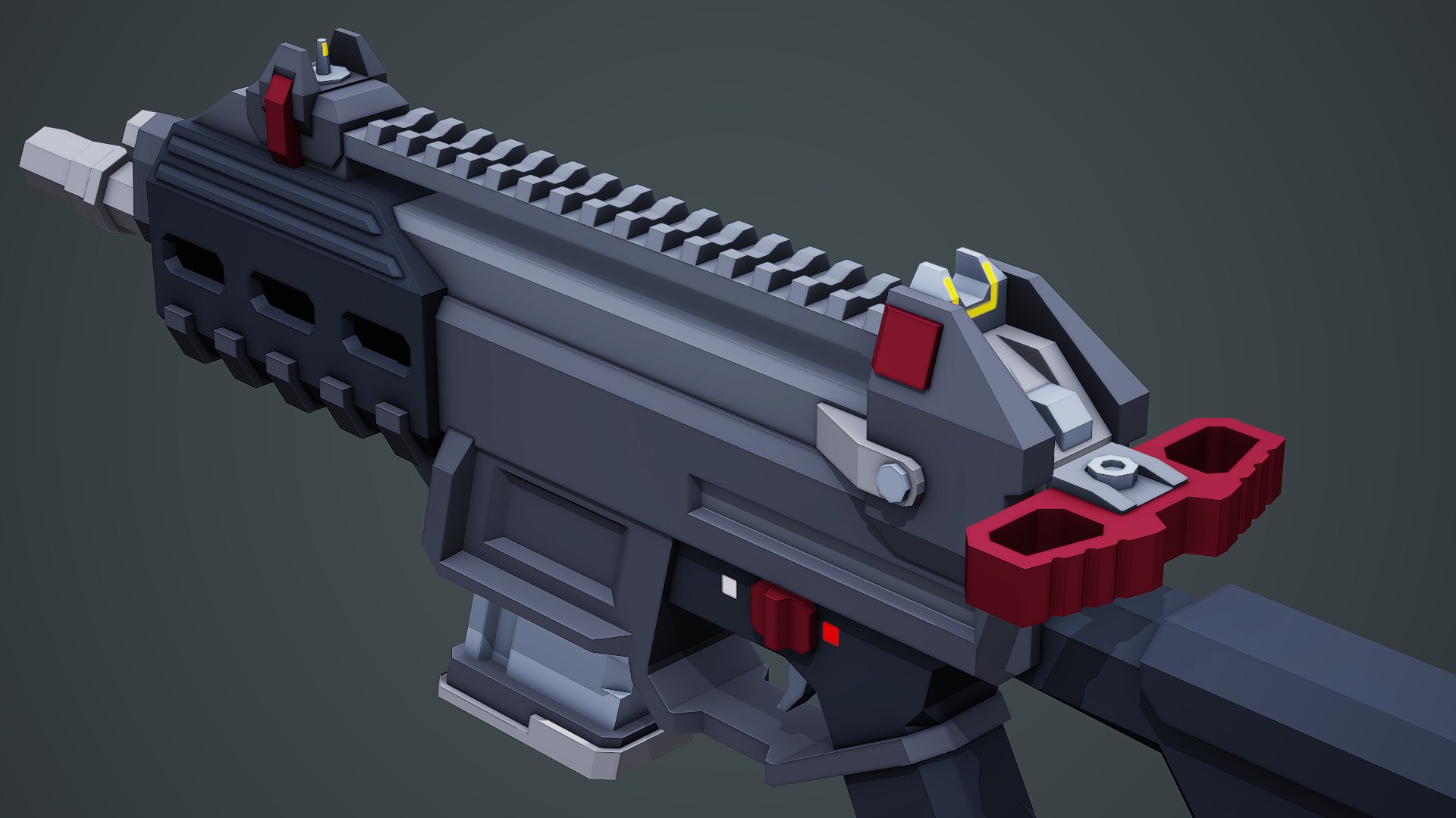 Stylized Sci-Fi UMX-50 SMG Low Poly Mobile Ready 3D Model - TurboSquid ...