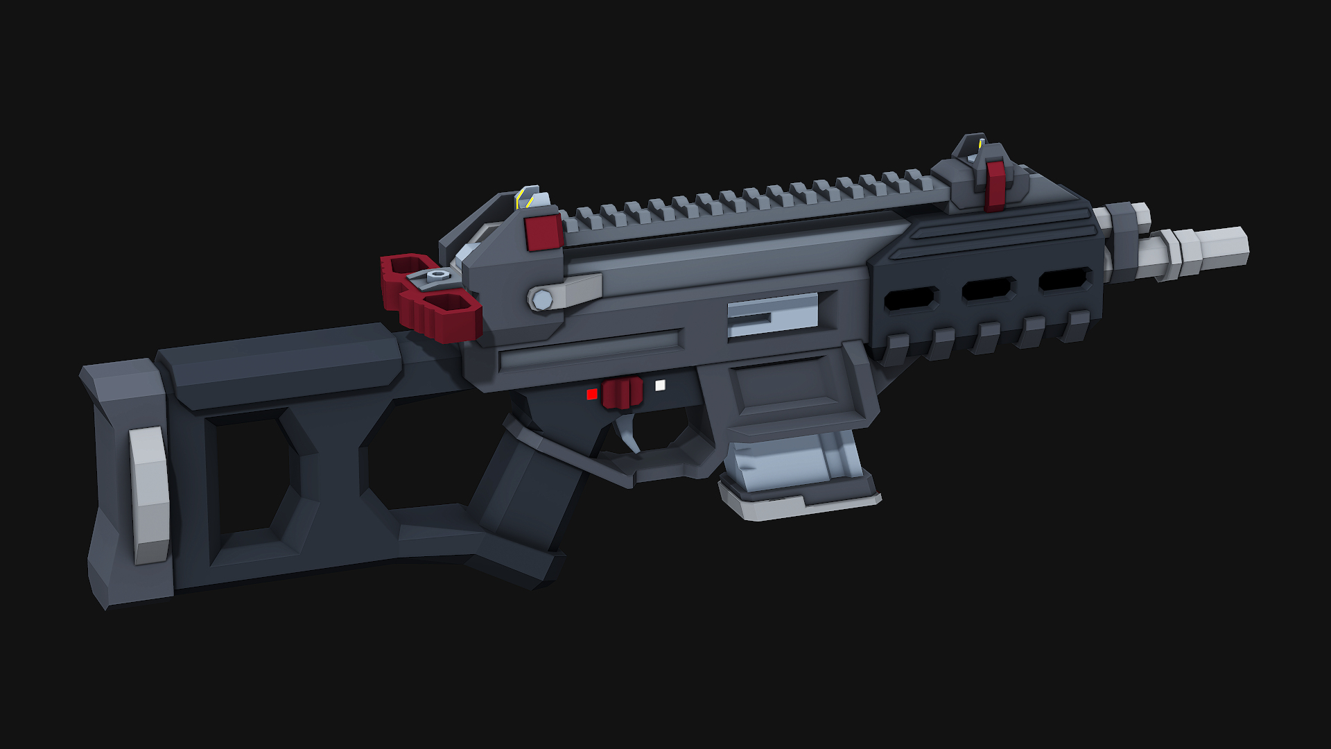 Stylized Sci-Fi UMX-50 SMG Low Poly Mobile Ready 3D Model - TurboSquid ...