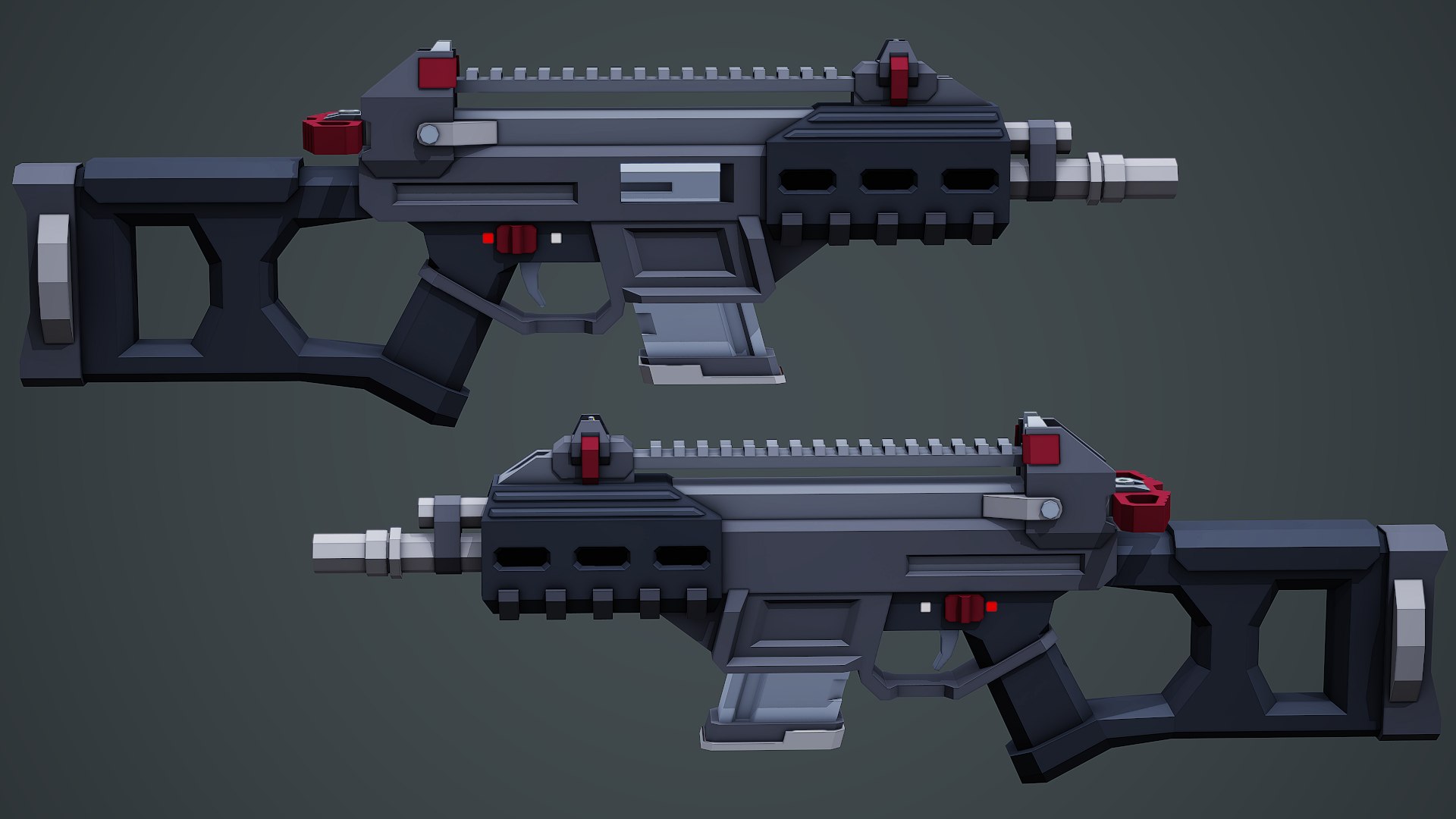 Stylized Sci-Fi UMX-50 SMG Low Poly Mobile Ready 3D Model - TurboSquid ...