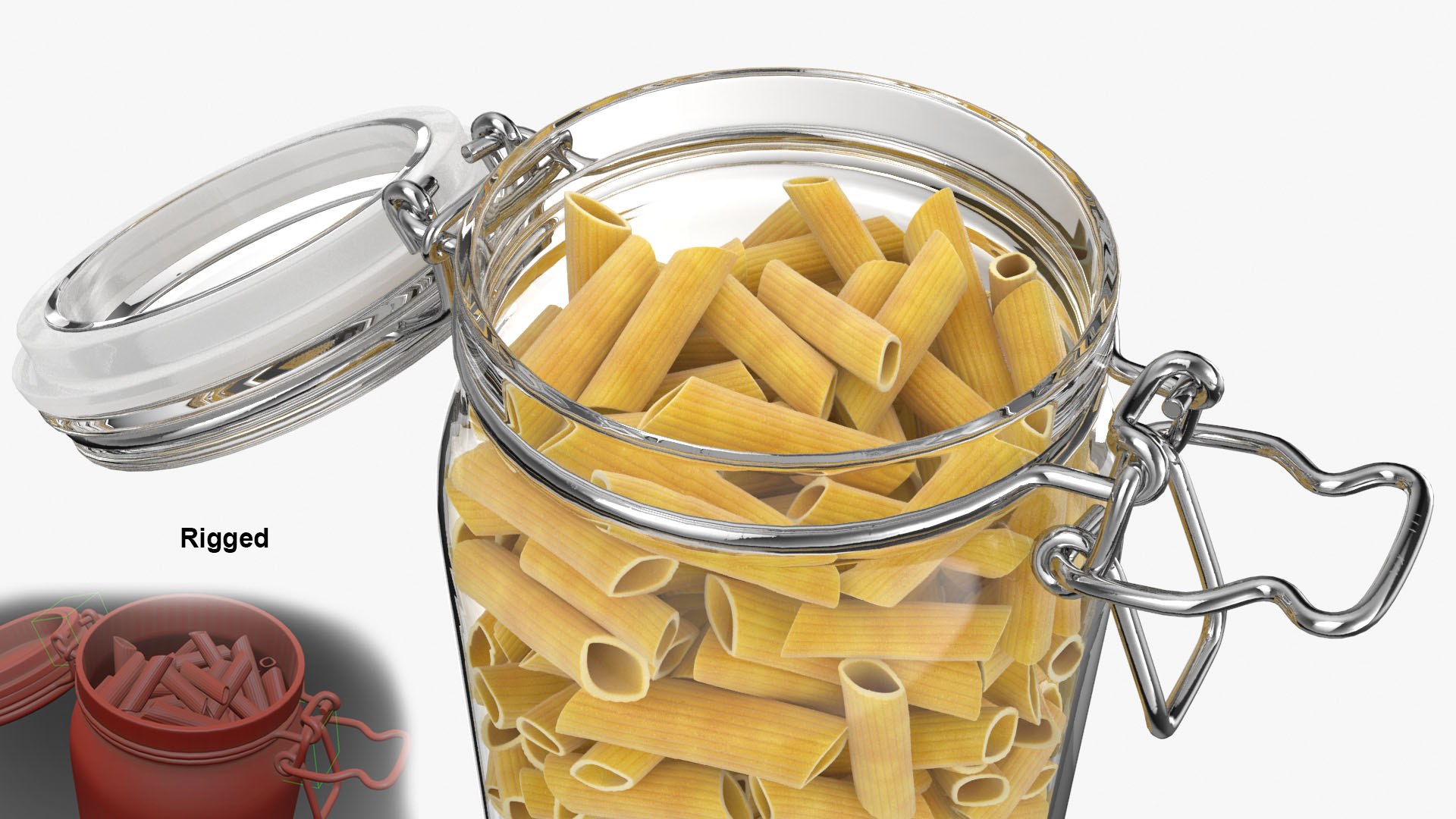 3D Model Penne Pasta Jar - TurboSquid 2219890