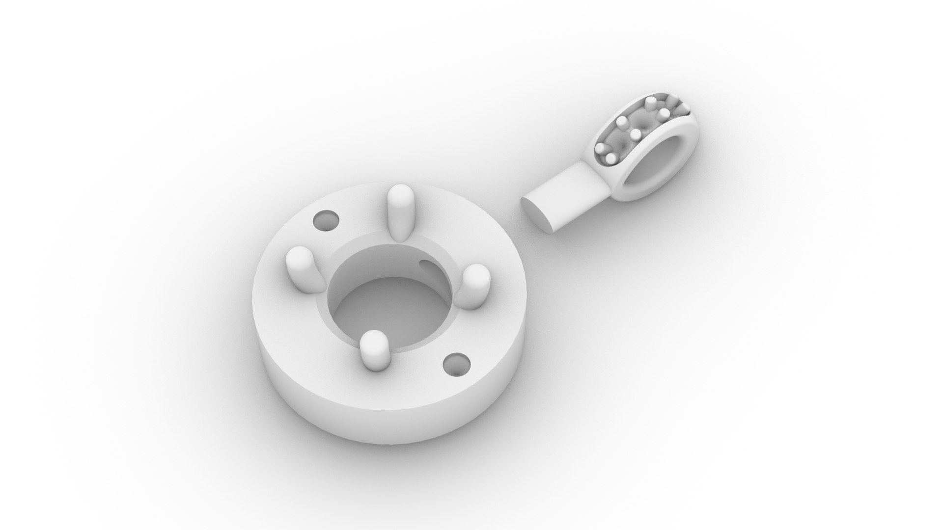 1ct Diamond Charm Pendant CAD 3d Model - Ready for 3D Printing Casting ...