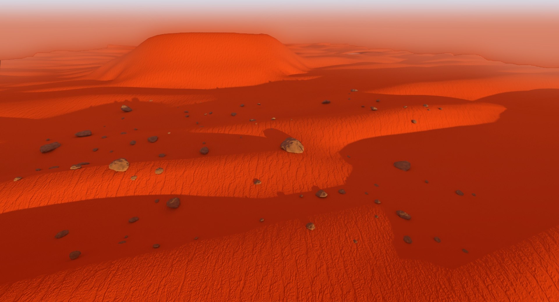 Mars Landscape Terrain 3d Model