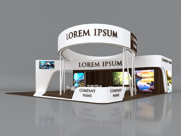 modèle 3D de Stand Stand d'exposition Stand 16x16m Hauteur 600 cm 4 ...