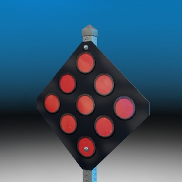 3d single traffic sign red